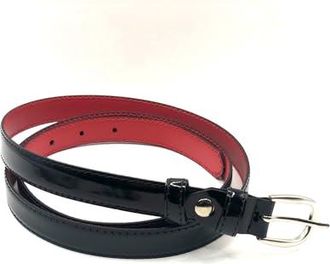 Generic CEINTURE FEMME 2 CM 0022-1 VERNIS NOIR TAILLE 105, schwarz., TAILE MAAT 85