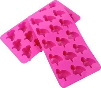Aboofan Eisw&uuml;rfel Hawaii 2Pcs 15- Hohlraum Flamingo Silikonform Hawaii Party Eisw&uuml;rfel Herstellung von - Nahrungsmittel- Silikonschokoladenform Tropical Party