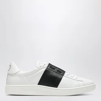 Valentino Garavani Sneaker Open Royco aus Nappakalbsleder in Wei&szlig;/Schwarz