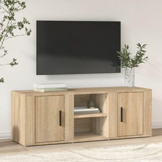 vidaXL Vidaxl - Meuble tv Ch&ecirc;ne sonoma 100x31,5x35 cm Bois ding&eacute;nierie