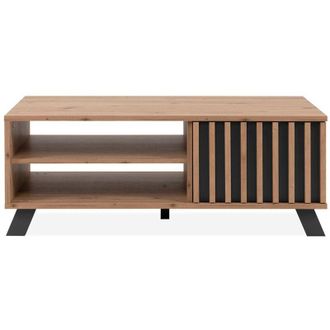 Finori Finori - Table basse 1 porte 110,5x67x42 cm d&eacute;cor ch&ecirc;ne - medan
