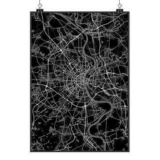 Mr. & Mrs. Panda Bild K&ouml;ln DIN A4 - Geschenk, Wandbild, drucke, wanddeko, Deko, Stadt, Dorf Karte Landkarte Map Stadtplan, Poster