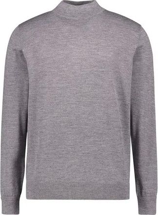 Baldessarini Herren Pullover grau Merinowolle unifarben