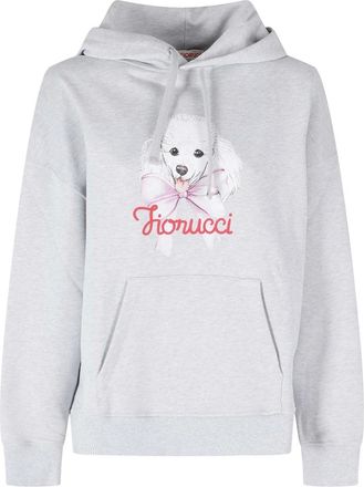 Fiorucci Femme, Sweatshirts et sweats &agrave; capuche, Gris, Taille: 38 FR Poodle Logo Print Relaxed Sweat &agrave; capuche