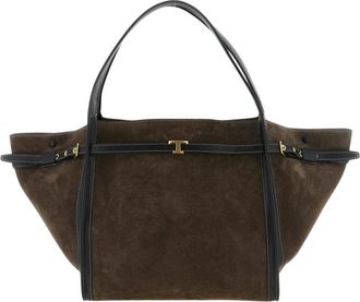Tod's T Timeless Suede Tote - - Bags - Damen - Braun - ONE SIZE