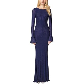 twentyfour Femme, Robes, Bleu, Taille: 44 FR Robe Longue Algedi