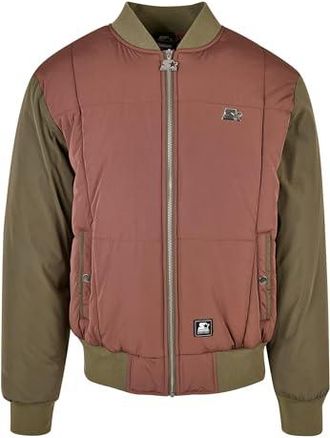 Starter Black Label Starter Black Label Veste Bomber matelass&eacute;e Starter, &Eacute;corce/Olive fonc&eacute;, XL Homme