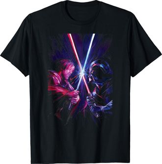 Star Wars Obi-Wan Kenobi VS Darth Vader Lightsaber Face Off T-Shirt