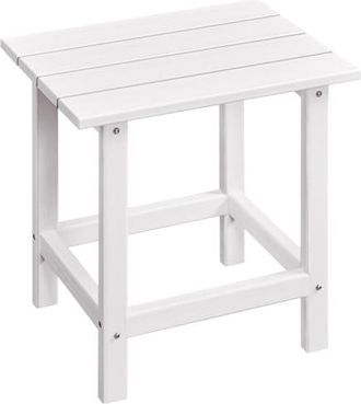 Yaheetech Table de Jardin en PEHD, Table Exterieur Carré, Table Basse Jardin 45 cm L x 35,5 cm L x 45 cm H pour Salon de Jardin Balcon Terrasse, Blanc