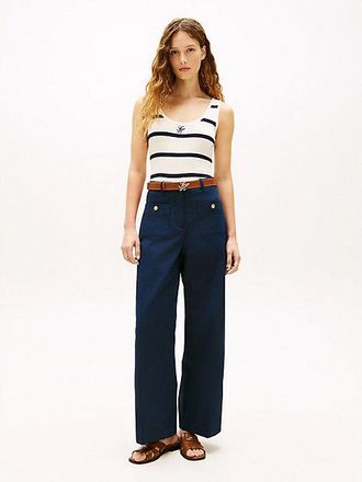 Tommy Hilfiger Pantalon chino ample &agrave; boutons estamp&eacute;s