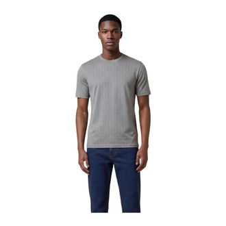 A|X Armani Exchange Homme, Tops, Gris, Taille: XS T-shirt &agrave; Manches Courtes en Coton Imprim&eacute; avec Col Rond