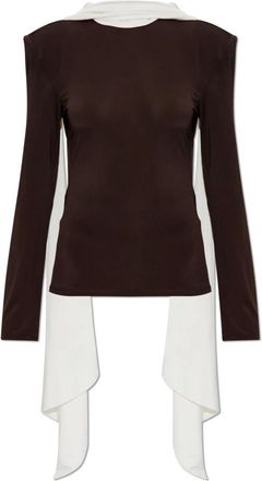 Rotate Rotate Birger Christensen, Femme, Blouses et Chemises, Brun, Taille: 42 FR Haut Dos Nu