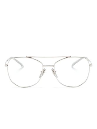 Prada lunettes de vue g&eacute;om&eacute;triques VPR A58 - Argent