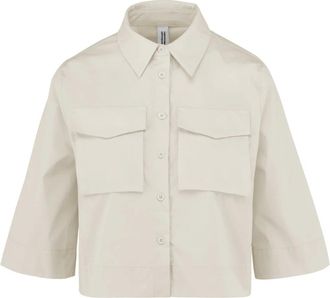 Bomboogie Femme, Blouses et Chemises, Beige, Taille: 42 FR Chemise &agrave; manches courtes