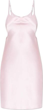 Courr&egrave;ges Femme, Robes, Rose, Taille: 36 FR Satin Slip Dress