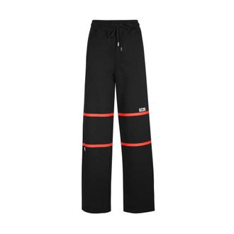 GCDS Baumwoll Logo Track Hose - - Trousers - Damen - Schwarzk - 2XS