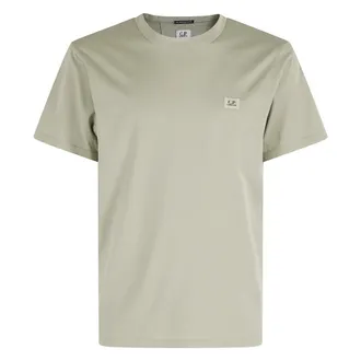 C.P. Company Gasato Kurzarm Patch T-Shirt - - Tops - Herren - Grau - M