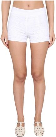120% Lino Femme, Shorts, Blanc, Taille: 36 FR Short Shorts