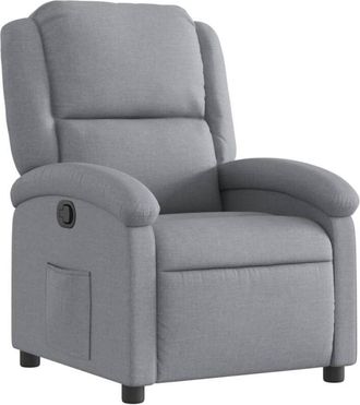 vidaXL Fauteuil inclinable gris clair tissu Vidaxl