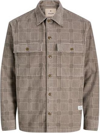 Jack & Jones Jprbluwill Corduroy L/S Overshirt pour Homme, Taupe, XL