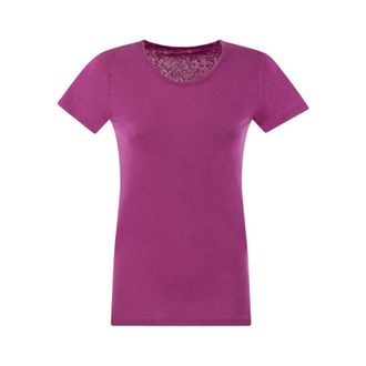 Majestic Filatures Femme, Tops, Rose, Taille: 42 FR T-shirt basique &agrave; col rond