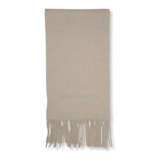 Acne Studios Homme, Accessoires, Gris, Taille: ONE Size Alpaca Wool Logo Scarf