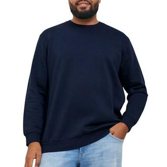 Jack & Jones Jjebradley Sweat Crew Noos Pls Homme Maillot de survêtement, Blazer Bleu Marine., 5XL Grande taille