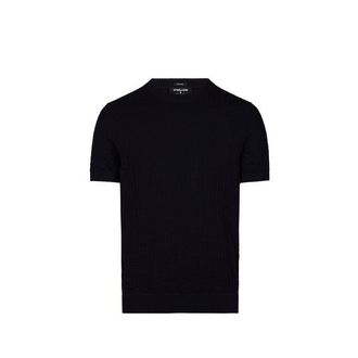 Strellson Pull en maille &agrave; manches courtes en coton et soie