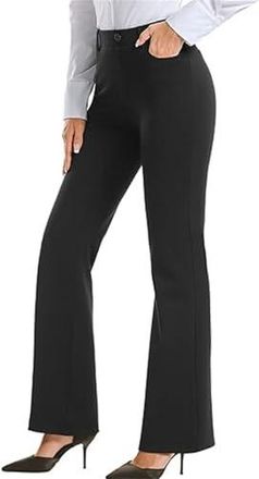Generic Robe taille haute pour femme, pantalon de travail d&eacute;contract&eacute;, fluide, infroissable, confortable, contr&ocirc;le du ventre, pantalon de bureau formel 2026, 