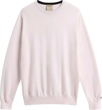 Woolrich Homme, Pulls, Rose, Taille: L SweaT-shirt avec logo brod&eacute;