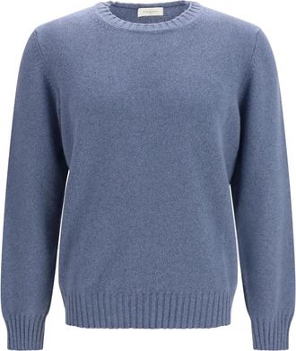 PIACENZA 1733 Kaschmir Pullover mit Rundhalsausschnitt - - Knitwear - Herren - Blau - 2XL