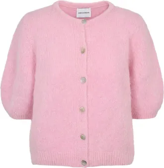 Americandreams Americandreams, Femme, Pulls, Rose, Taille: 38 FR Susan Short Sleeve Cardigan