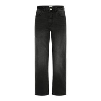 Ichi Raven Schwarze Cropped Jeans - - Jeans - Damen - Schwarzk - W29