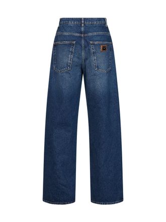 Dolce & Gabbana Barrel Fit Denim Jeans - Blue