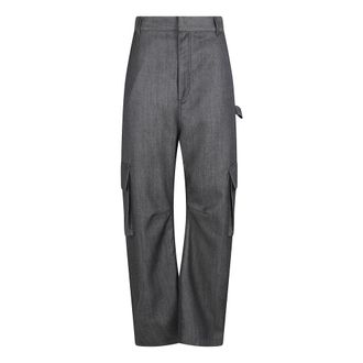 Balenciaga Cargo Pants Denim Print - - Trousers - Damen - Blau - 3XS