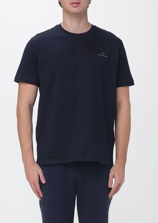 Paul & Shark Kurzarm-Baumwoll-T-Shirt mit Rundhalsausschnitt und Ton-in-Ton-Logo