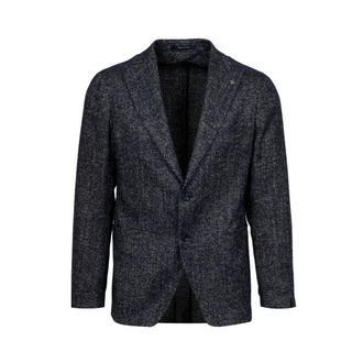 Tagliatore Herringbone Blazer - - Jackets - Herren - Blau - XL