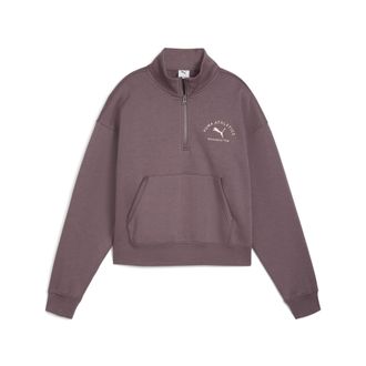 Puma Damen Class Kurzes Sweatshirt M, Raisin Purple