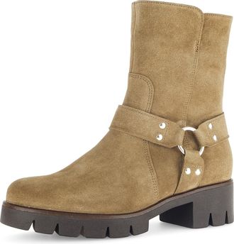 Gabor Damen Biker Boots, Frauen Stiefeletten,uebergangsschuhe,uebergangsstiefel,Winterstiefeletten,Winterschuhe,warm,Lion (Mocca),40 EU / 6.5 UK