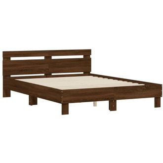 vidaXL Cadre de lit sans matelas ch&ecirc;ne marron 140x190 cm Vidaxl