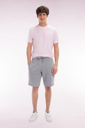 Eden Park Short En Molleton Coton Gris Coupe Droite