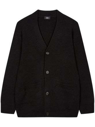 STUDIO TOMBOY cardigan en maille à design nervuré - Noir