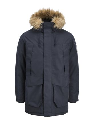 Jack & Jones Herren Jjcamp Faux Fur Parka Pls, Dark Navy, 4X_l