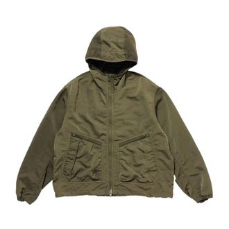 Beams Plus Homme, Vestes, Vert, Taille: M Garment Dye Hood Blouson
