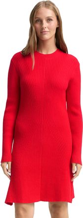 Tom Tailor Damen 1049078 Kleid, 12880-Brilliant Red, XL