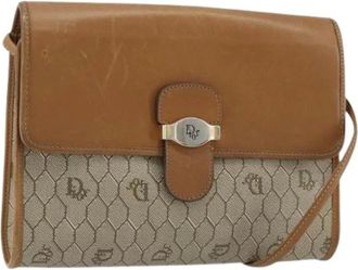 Dior Sac bandouli&egrave;re vintage Pre-owned en toile - Femme - Pre-owned - Beige - Taille: ONE Size