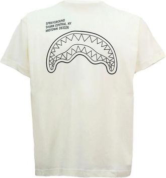 Sprayground Sprayground, Homme, Tops, Blanc, Taille: L Shark Crew T-Shirt