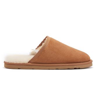 Australia Luxe Mool Herren-Hausschuhe in Kastanienbraun