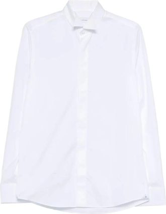 Tagliatore Homme, Chemises, Blanc, Taille: L Chemise &agrave; Manches Longues et Col Pointe