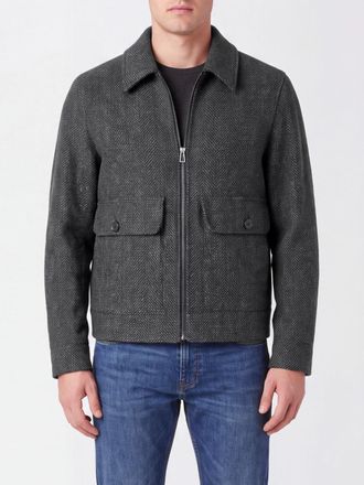 Paul Smith Blouson Harrington en laine m&eacute;lang&eacute;e avec fermeture zipp&eacute;e